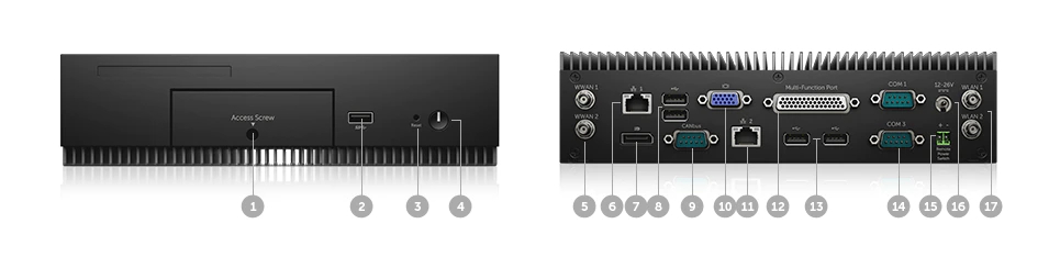 DELL Embedded Box PC 3000 Intel Atom E3825 1.33GHz 8GB 128GB SSD Windows 10 Professional PL ...